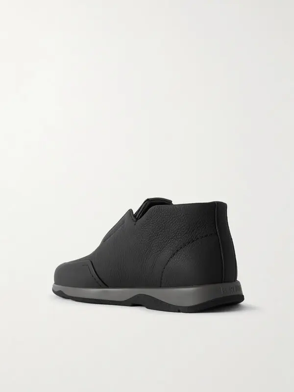 Berluti Chappée Leather Slip-on Desert Boots