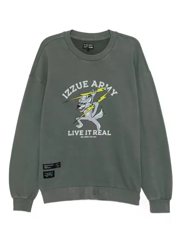 Izzue Graphic-print Crewneck Sweatshirt