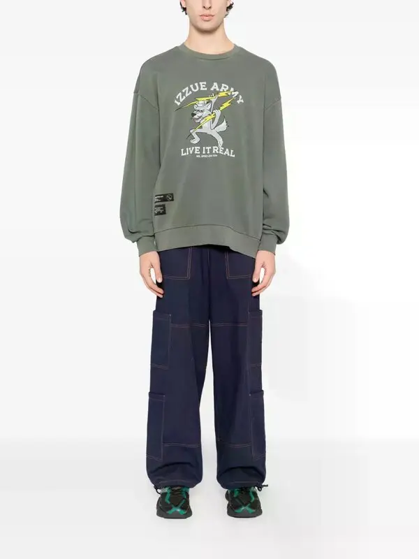 Izzue Graphic-print Crewneck Sweatshirt
