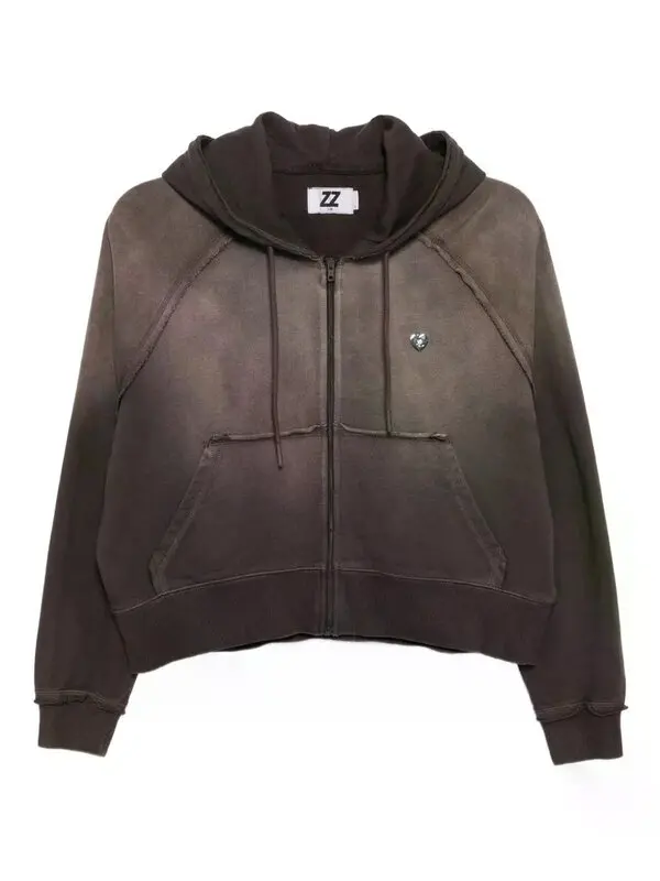Izzue Logo-plaque Zip Up Hoodie