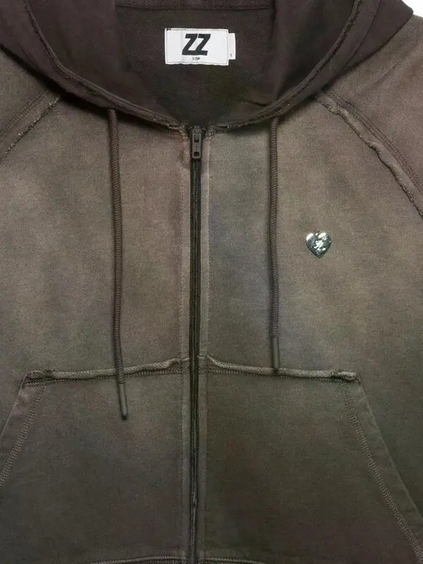 Izzue Logo-plaque Zip Up Hoodie