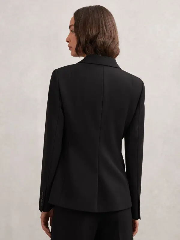 REISS Double-breasted Suit Blazer - Black