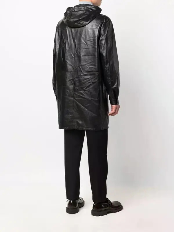 Prada Zip-fastening Leather Coat