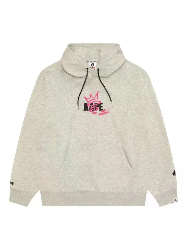 AAPE BY *A BATHING APE Logo-print Hoodie - Neutrals