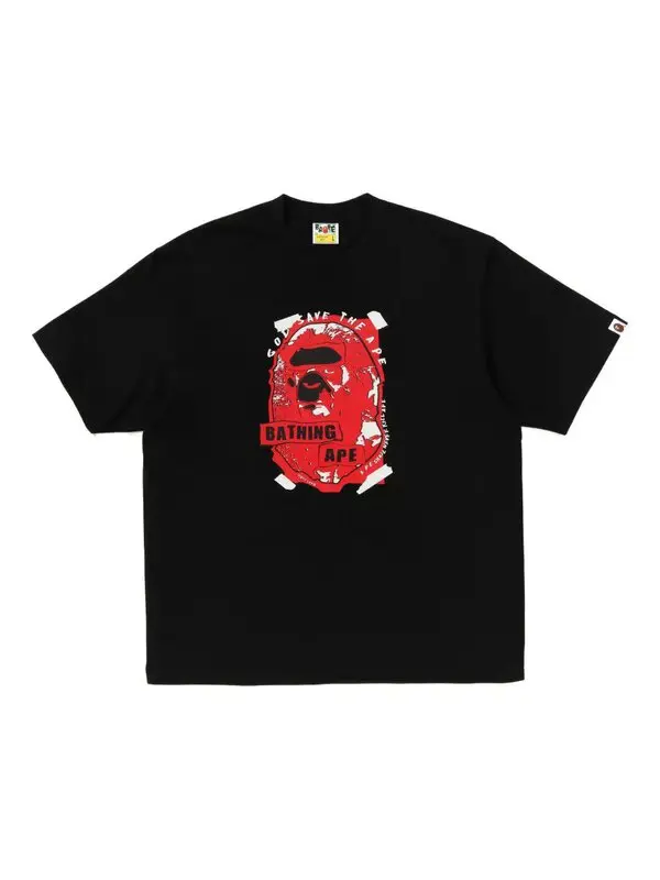 A BATHING APE Graffiti Ape Head T-shirt