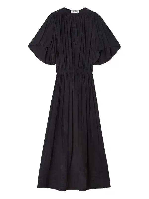 LANVIN Pleated Maxi Dress - Black