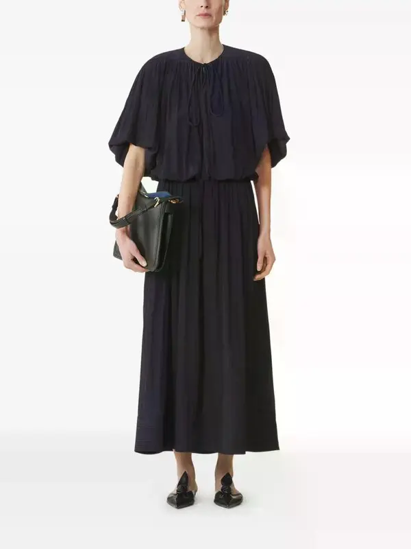 LANVIN Pleated Maxi Dress - Black