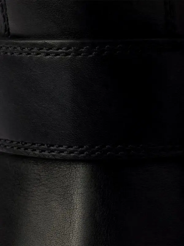 Prada Buckle-fastening Shearling Boots - Black