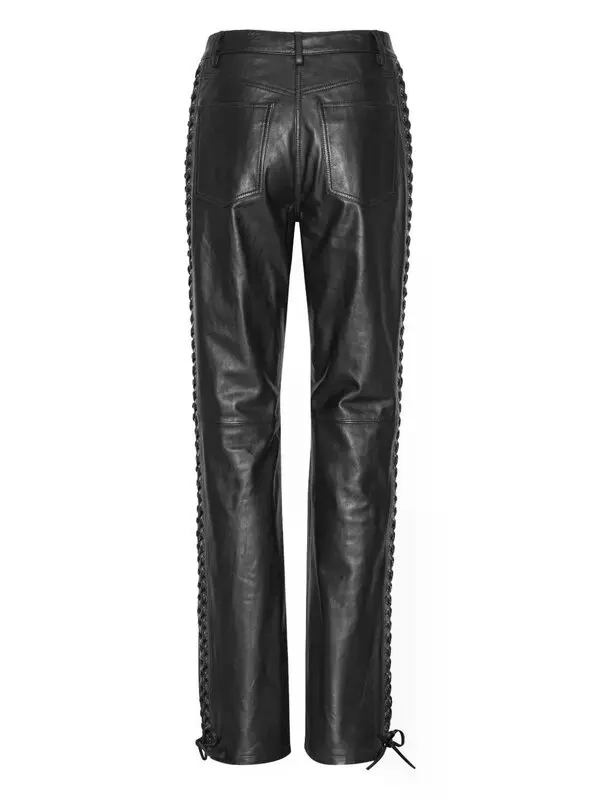 ROTATE BY BIRGER CHRISTENSEN Laced Leather Trousers