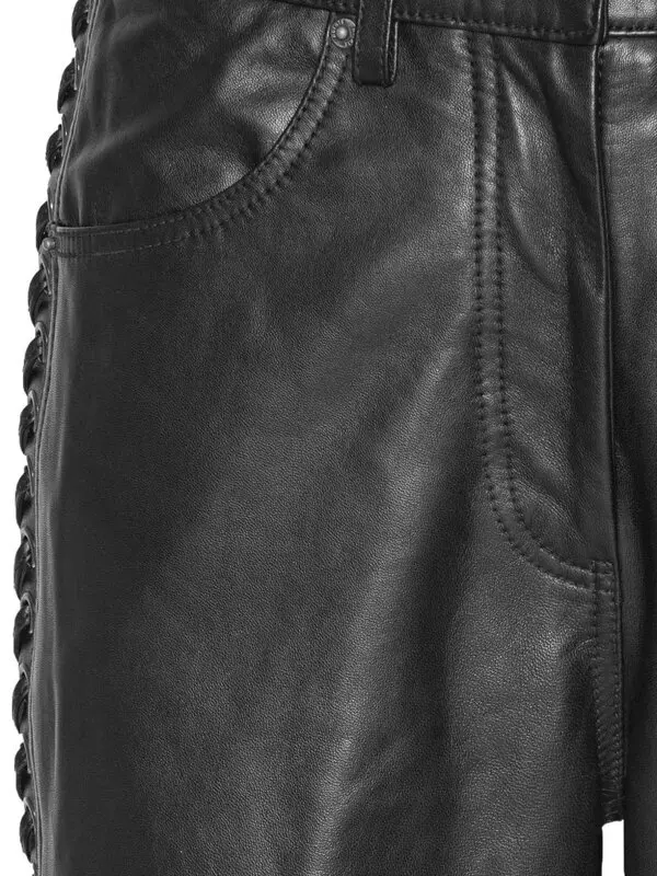 ROTATE BY BIRGER CHRISTENSEN Laced Leather Trousers