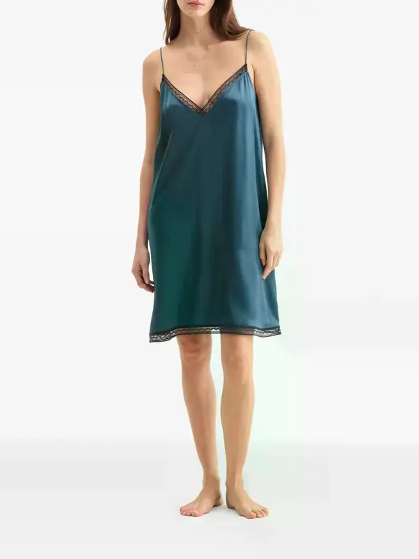 ERES Bucolique Lace-trim Nightdress - Blue