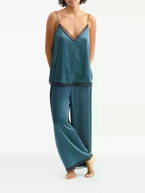 ERES Lace-trim Silk Camisole - Blue