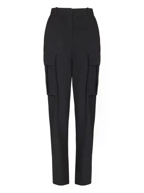 Balmain Cargo-pockets Wool Straight Trousers