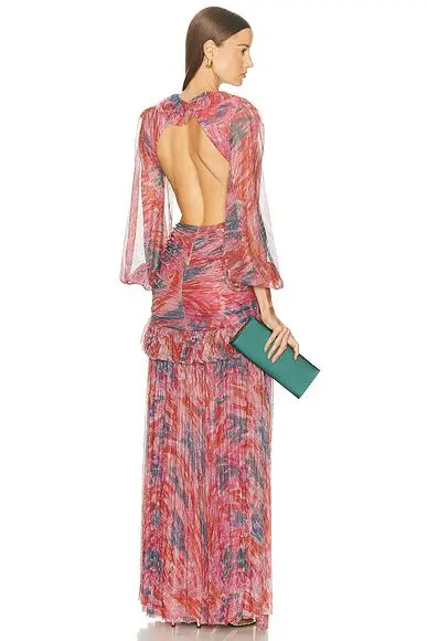 PatBO Twisted Gown With Cut-out Details