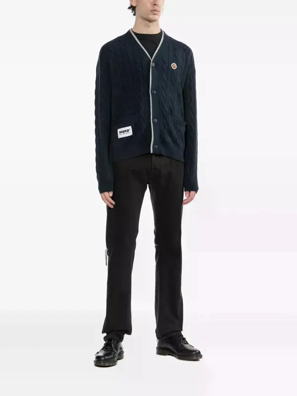 AAPE BY *A BATHING APE Logo-embroidered Cardigan - Blue