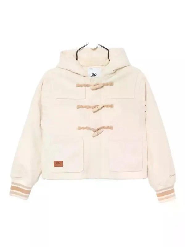 CHOCOOLATE Logo-patch Cropped Jacket - Neutrals