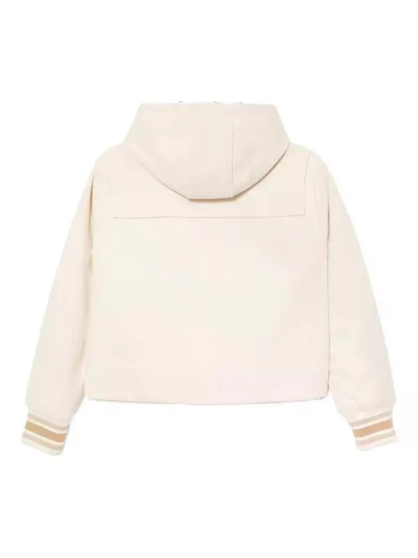 CHOCOOLATE Logo-patch Cropped Jacket - Neutrals