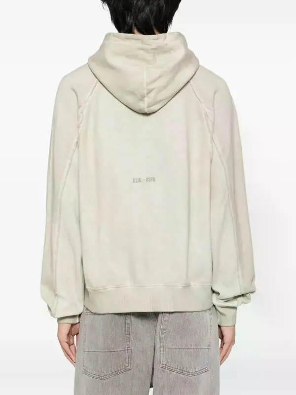 Izzue Logo-embroidered Hoodie - Neutrals