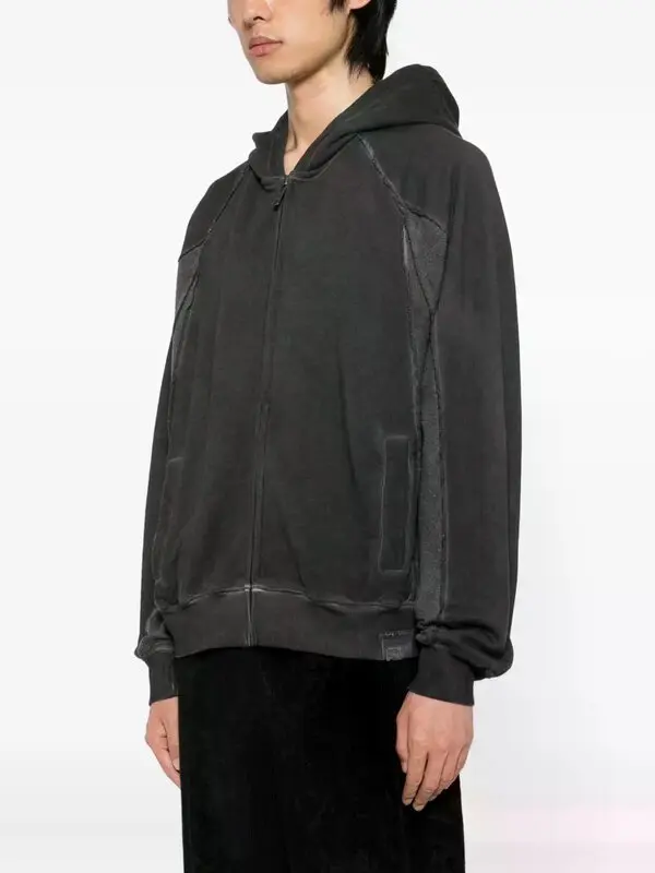 Izzue Logo-embroidered Hoodie - Grey