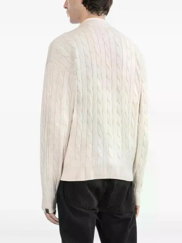 AAPE BY *A BATHING APE Logo-embroidered Cardigan - Neutrals