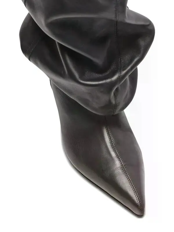 Balmain Slouchy Wedge Ankle Boots - Black