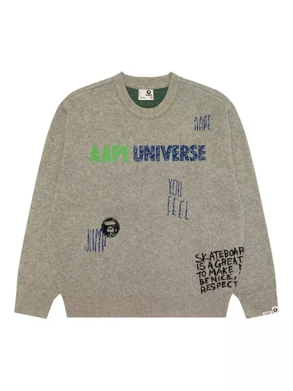 AAPE BY *A BATHING APE® Graphic Print Crew-neck Sweater