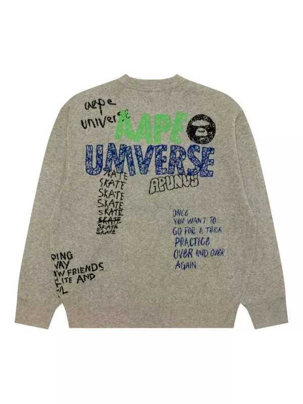 AAPE BY *A BATHING APE® Graphic Print Crew-neck Sweater