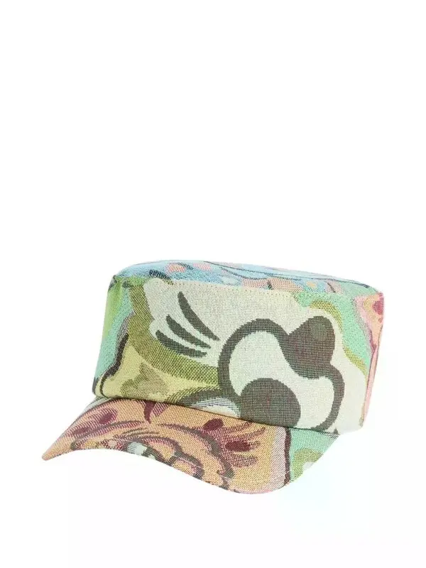 Kenzo Patterned Jacquard Cap - Green