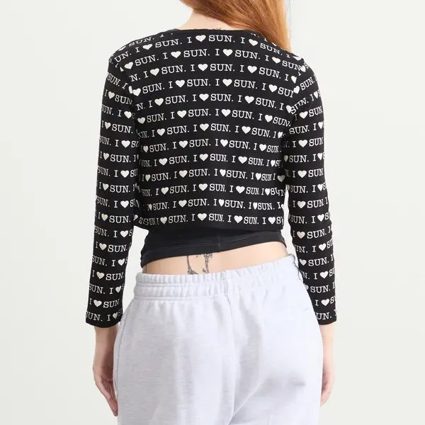 SUNDAYFRUITMARKET I Love Sun Cropped Cardigan