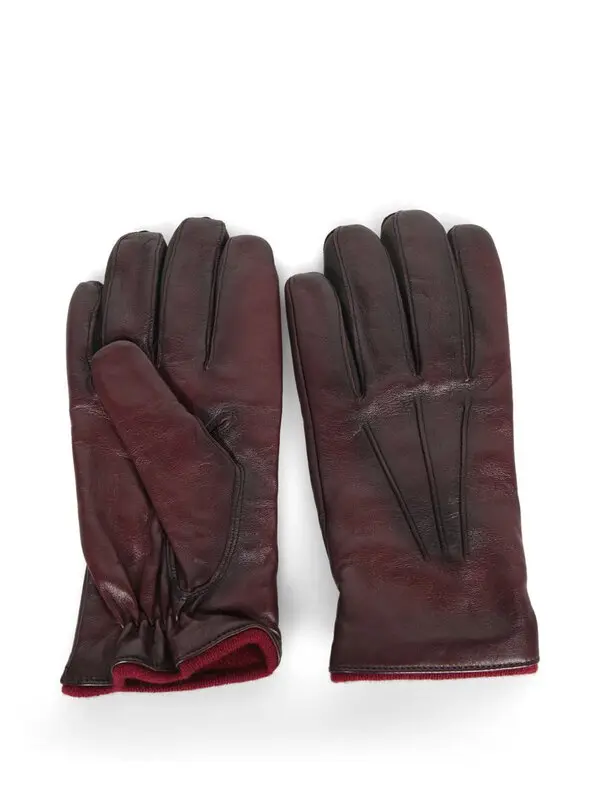 Paul Smith Aero Leather Gloves - Red