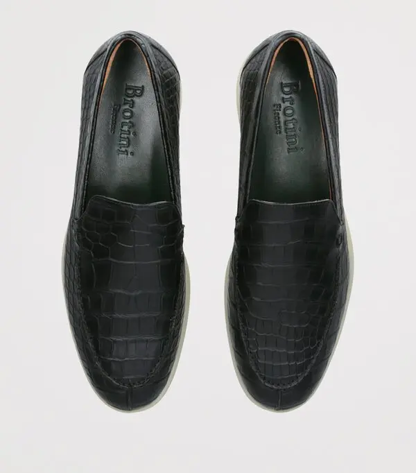 BROTINI Alligator Skin Loafers