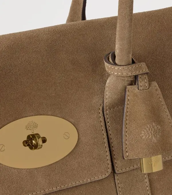Mulberry Suede Bayswater Top-handle Bag - Beige