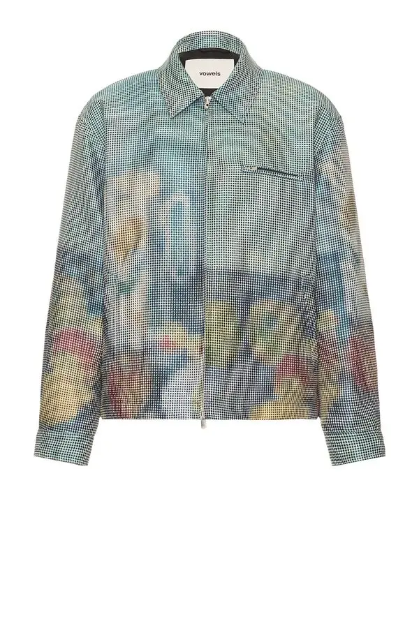 VOWELS Abstract Fruit Zip-up Work Jacket