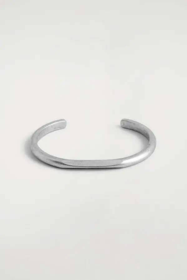 Cos Silver-plated Faceted Cuff - Silver-colored