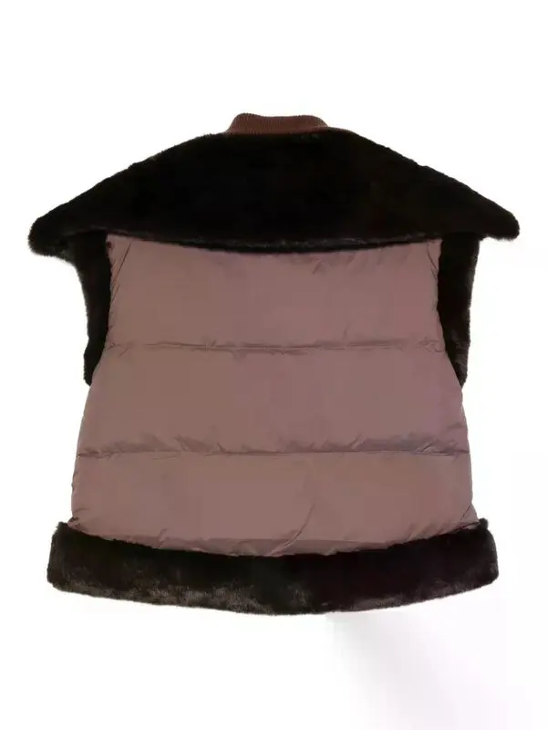 Max & Moi Fur-trimmed Quilted Gilet