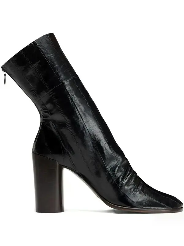 LEMAIRE 80mm Eel Leather Block Heel Boots