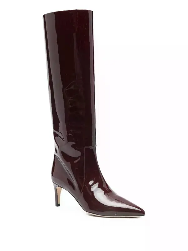 Paris Texas 60mm Pointed-toe Leather Boots - Red