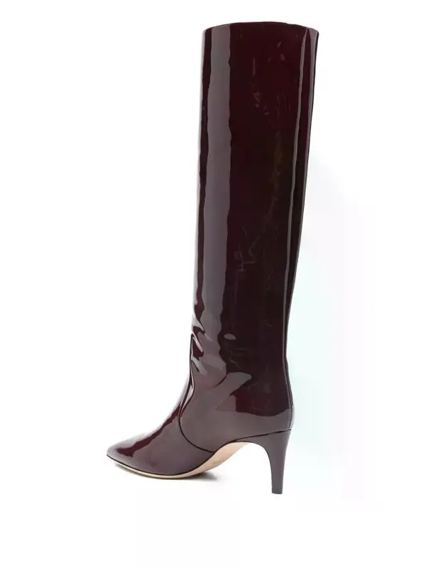 Paris Texas 60mm Pointed-toe Leather Boots - Red