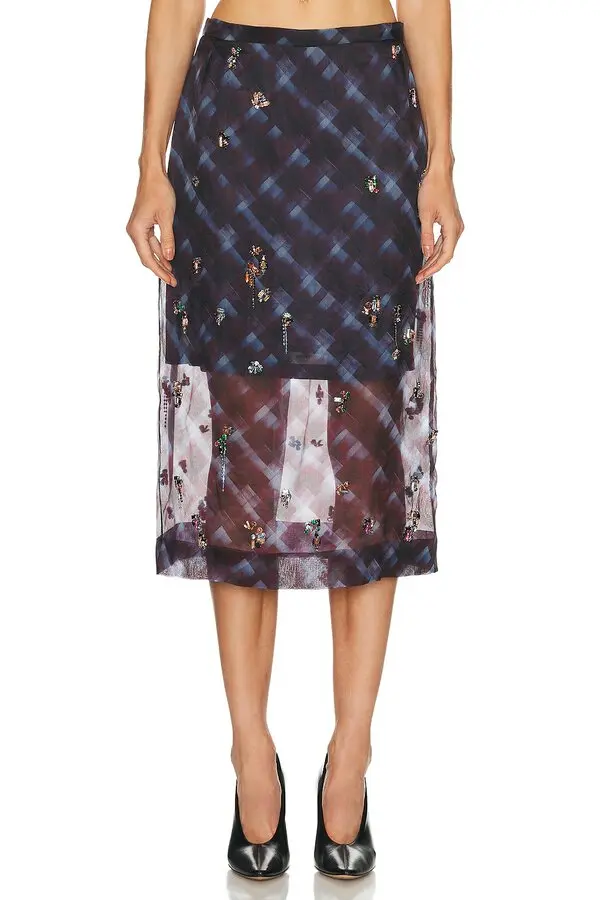 Dries Van Noten Sokna Skirt - Burgundy
