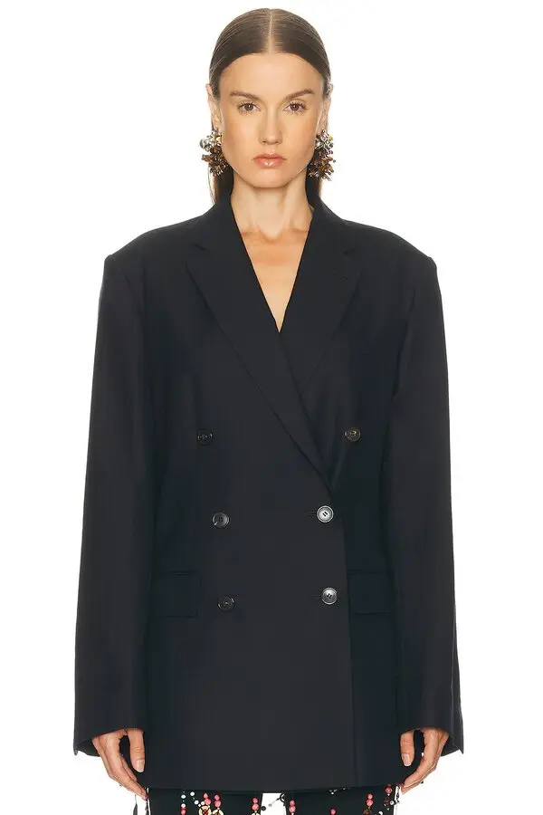 Dries Van Noten Bayfa Jacket - Navy