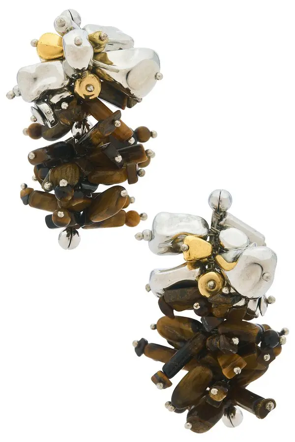 Dries Van Noten Dangle Earrings - Tiger-eye