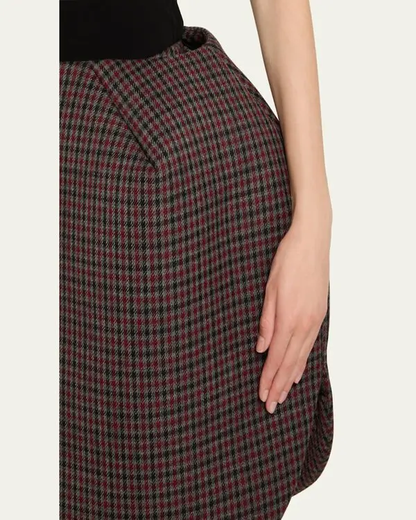 Marc Jacobs Check Wool Circular Skirt
