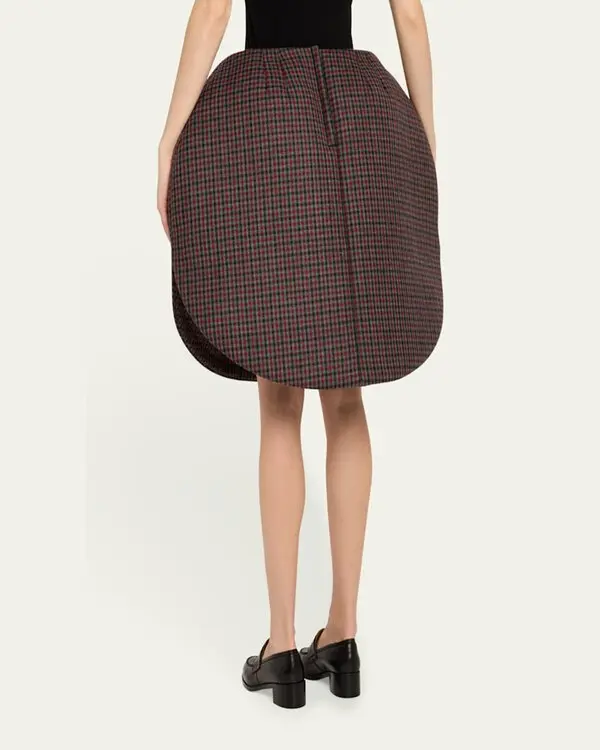 Marc Jacobs Check Wool Circular Skirt