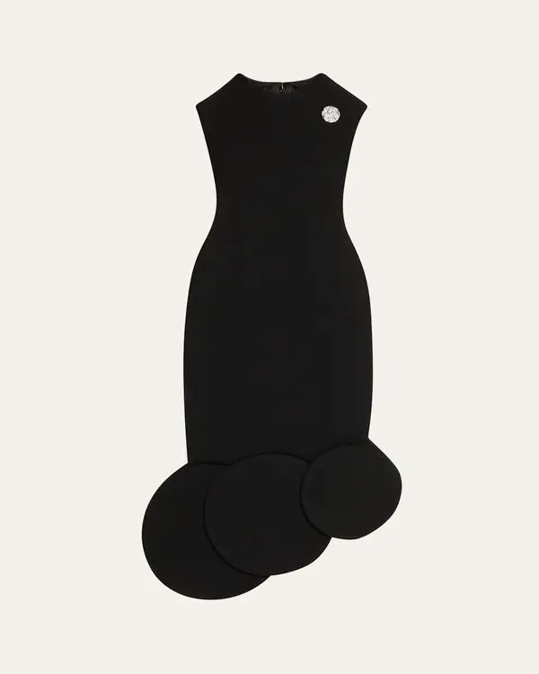 Marc Jacobs Asymmetric Circle-hem Midi Dress