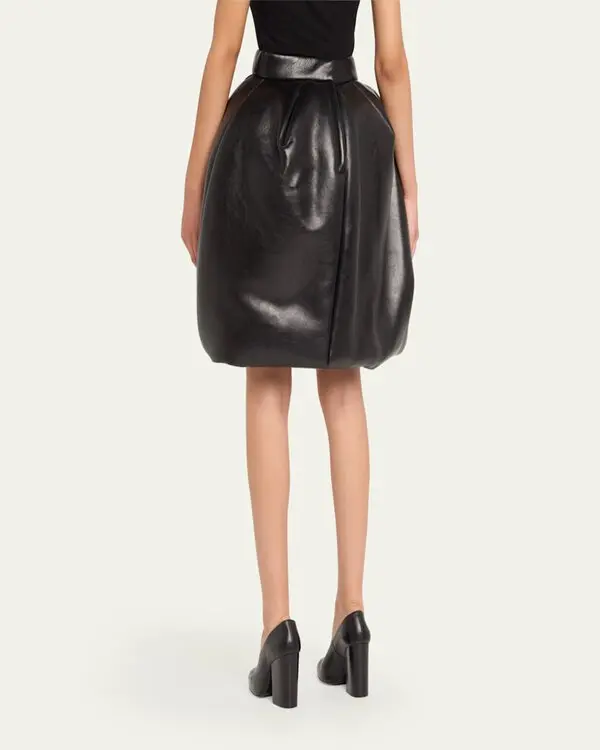 Marc Jacobs Padded Leather Bubble Skirt
