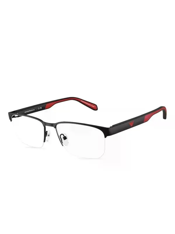 Emporio Armani Rectangle-frame Eyeglasses - Black