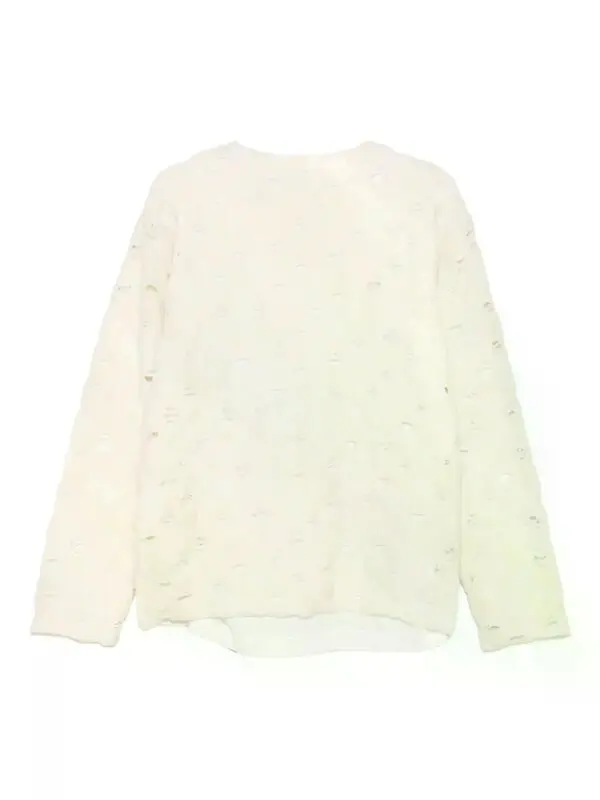 Yohji Yamamoto Wool Blend Distressed Sweater