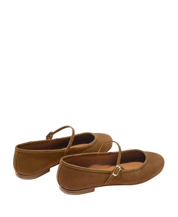 MARGAUX LONNBERG The Demi Jane Flats - Cedar Suede