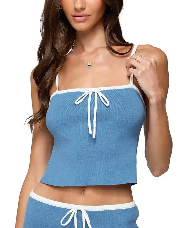 EDIKTED Contrast Knit Tank Top