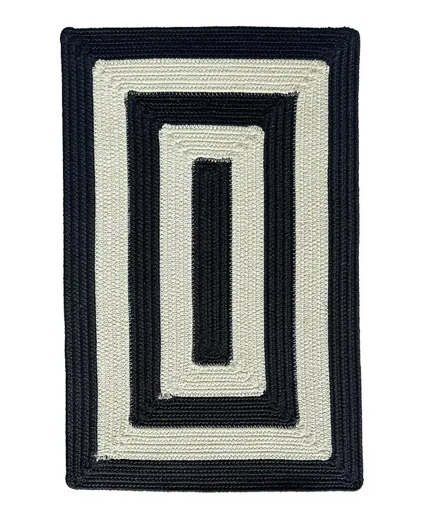 CAPEL Timeless Indoor/outdoor 0160q Concentric Area Rug 3'0x5'0 - Black